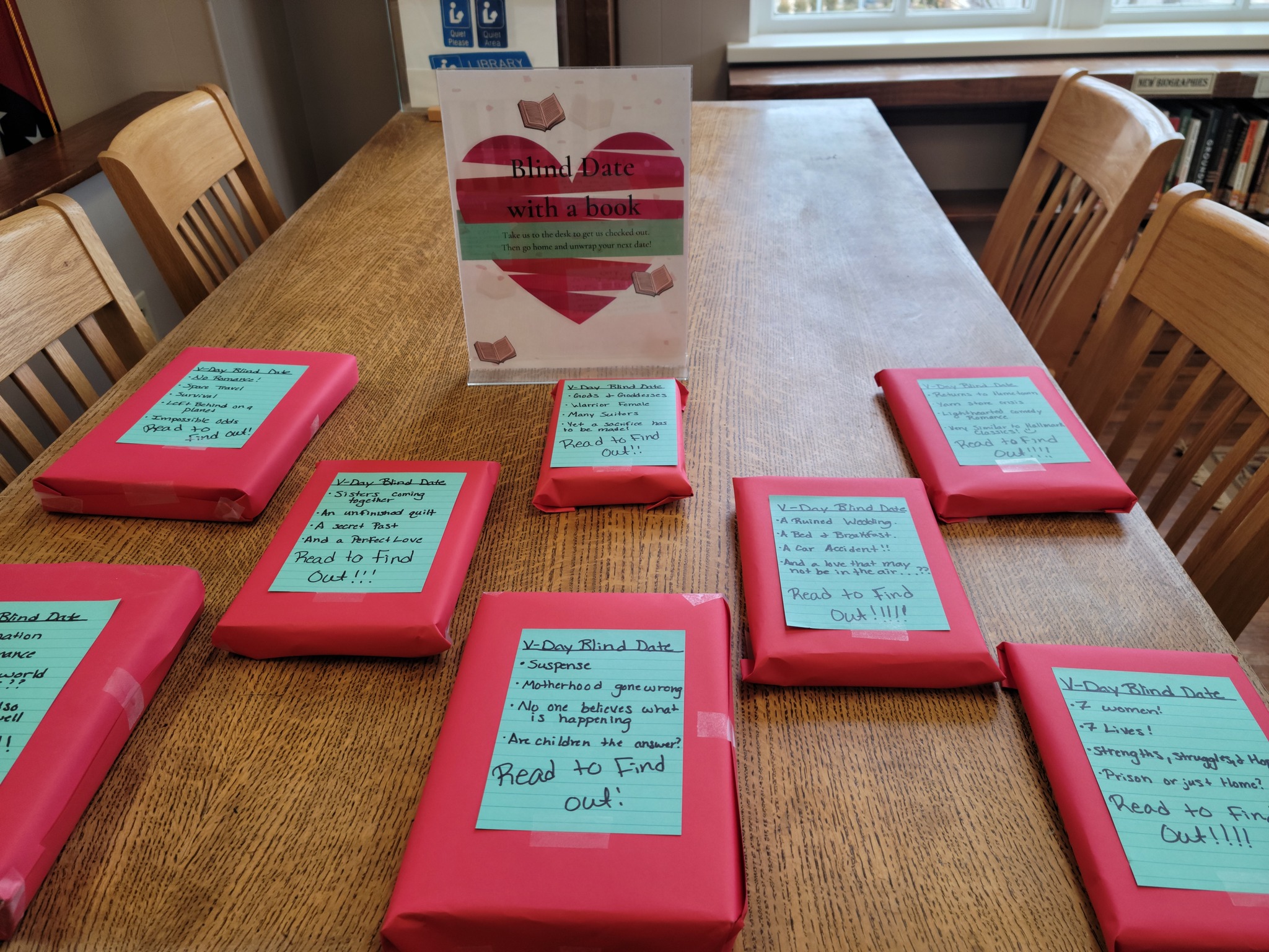 Valentine’s Day Blind Date with a Book – Conway County Library
